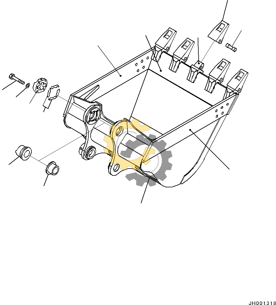 Komatsu 208-70-54111 Bucket - Shop & Supply Co