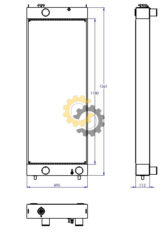 KOMATSU 21M-03-21120 WATER RADIATOR - Shop & Supply Co